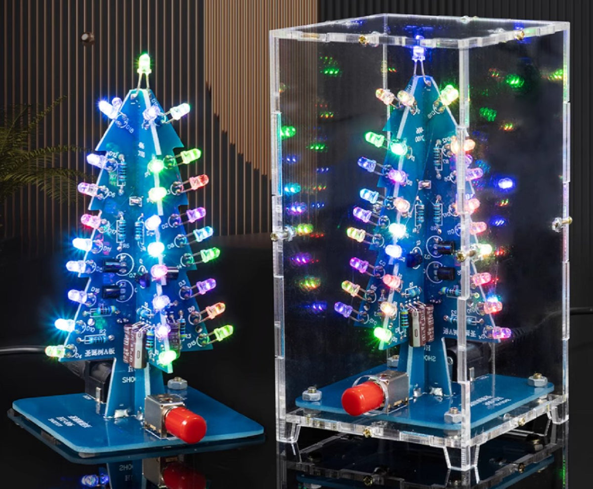 Learn to solder - Christmas Tree with Acrylic case — Little Bird