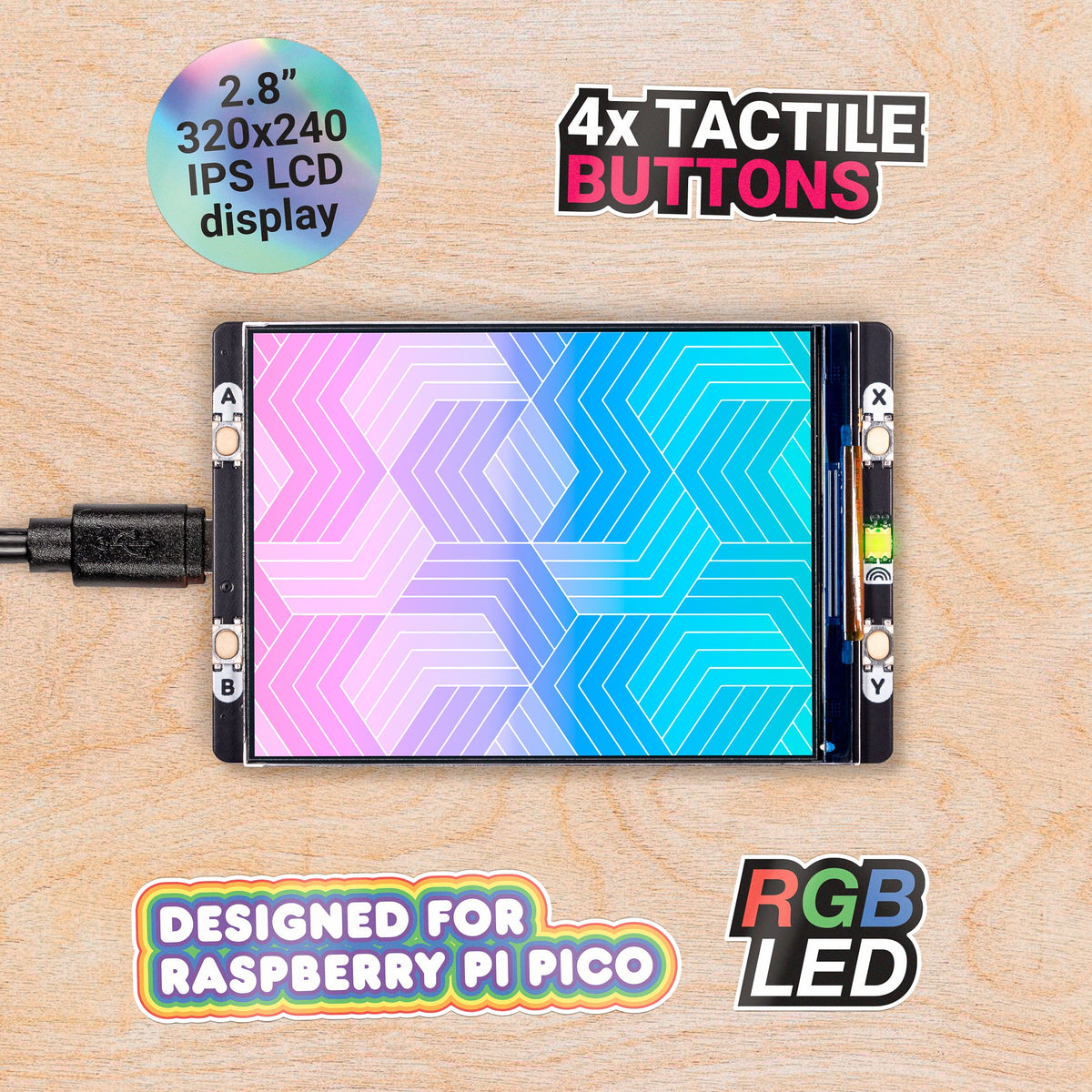 Pico Display Pack 2.8" — Little Bird