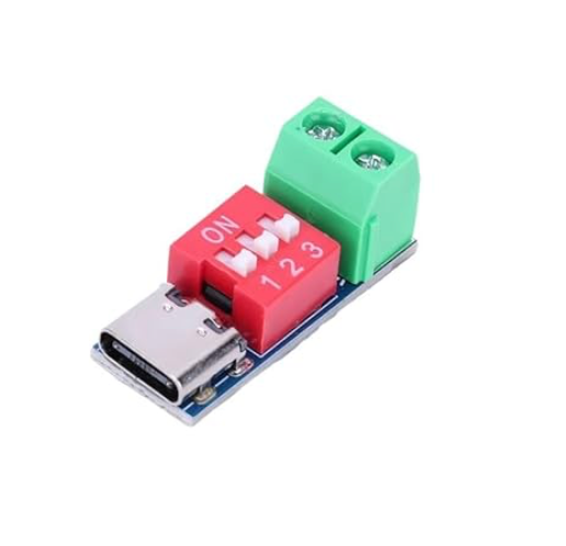 USB-C Power Delivery Adapter Board 5V, 9V, 12V, 15V, or 20V — Little Bird