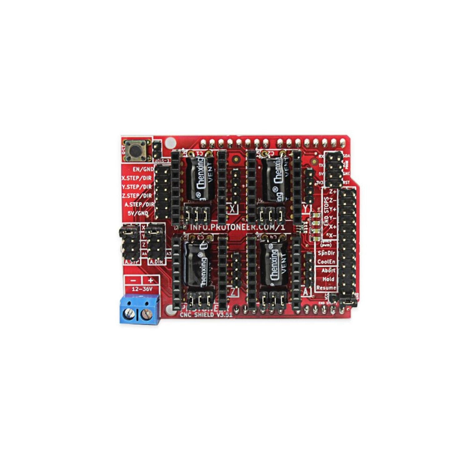 Arduino CNC Shield V3.51 - GRBL v0.9 compatible - Uses Pololu Drivers — Little Bird