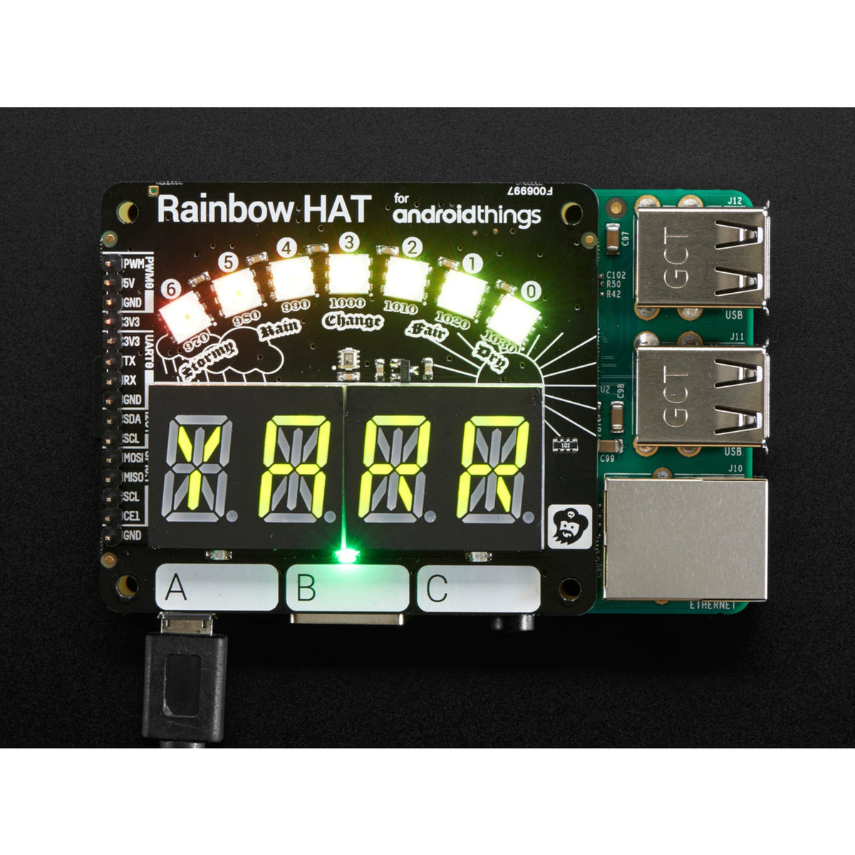 Pimoroni Rainbow HAT for Android Things™ and Raspberry Pi — Little Bird