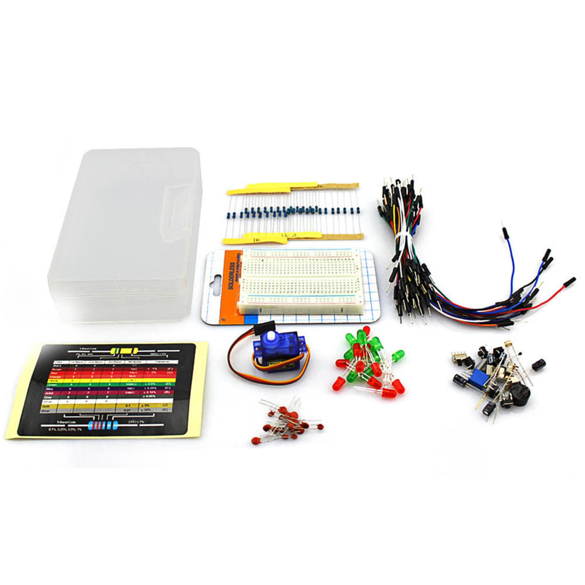 Component Kit with Resistance Card for Arduino E2 — Little Bird